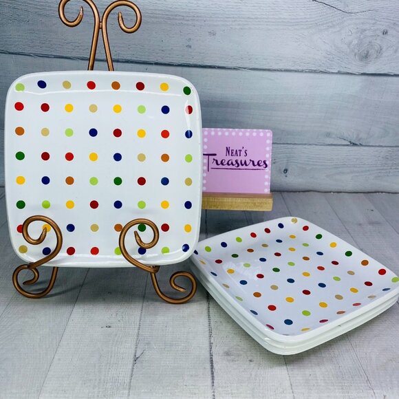 Signature | Dining | Signature Forma Polka Dots Muticolored Square ...